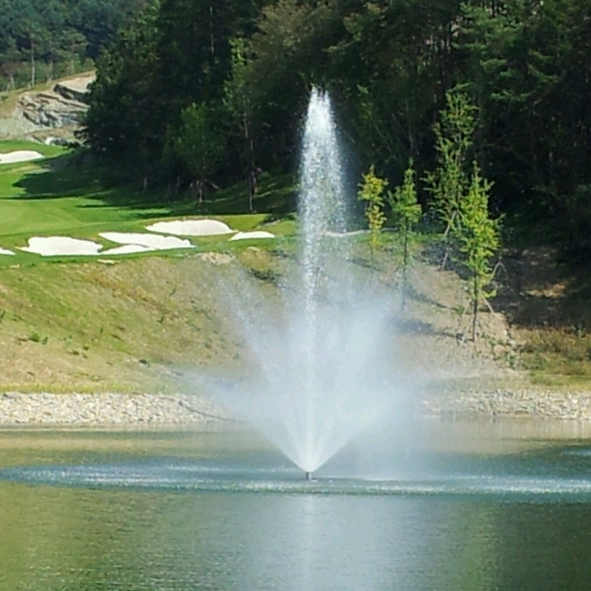 Golf Course – Landscaping in Clean Water Artificial Lake